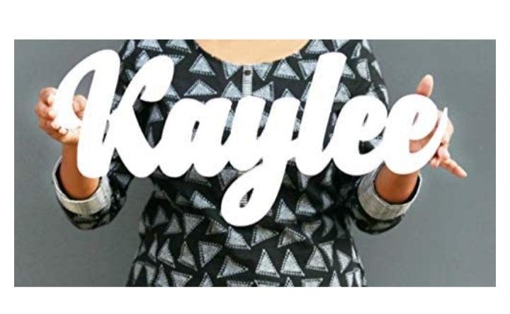 Custom Nursery Name Sign - With Names - Jaylin Karina – BOSTON CREATIVE ...