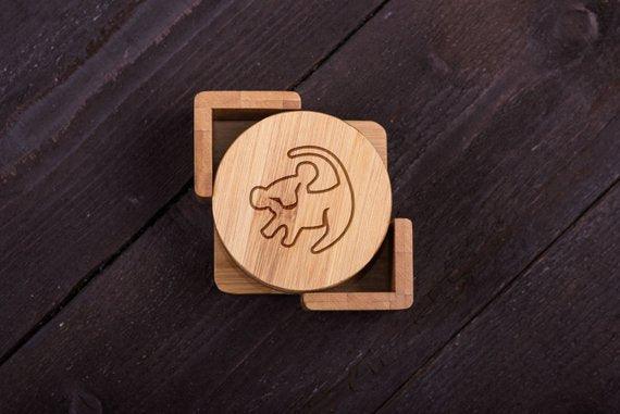 Lion King Simba Symbol Wooden Coasters – BOSTON CREATIVE COMPANY
