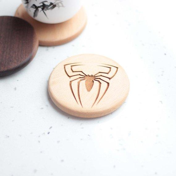 Spider man engraved wood coasters - Set of 6 – BOSTON CREATIVE COMPANY